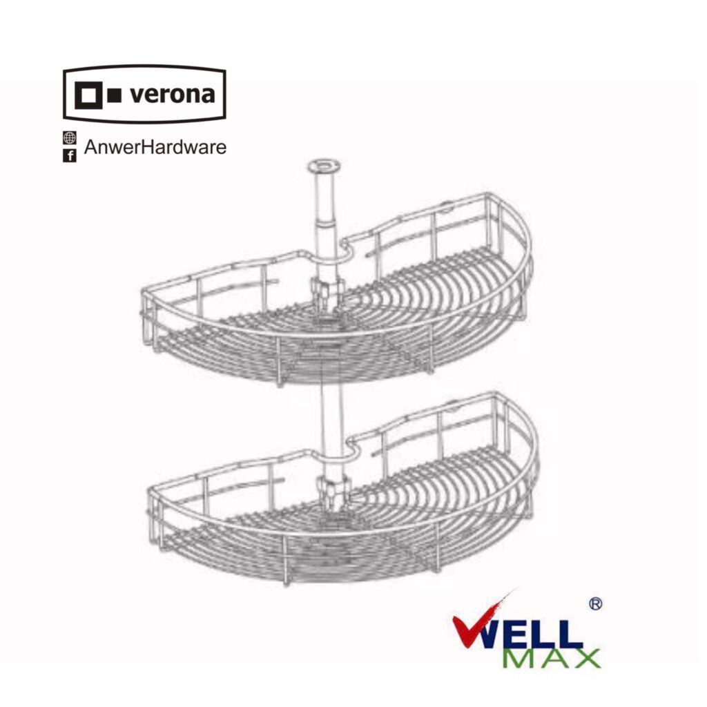 Wellmax PTJ005 180° Revolving Basket ⋆ Anwer Hardware