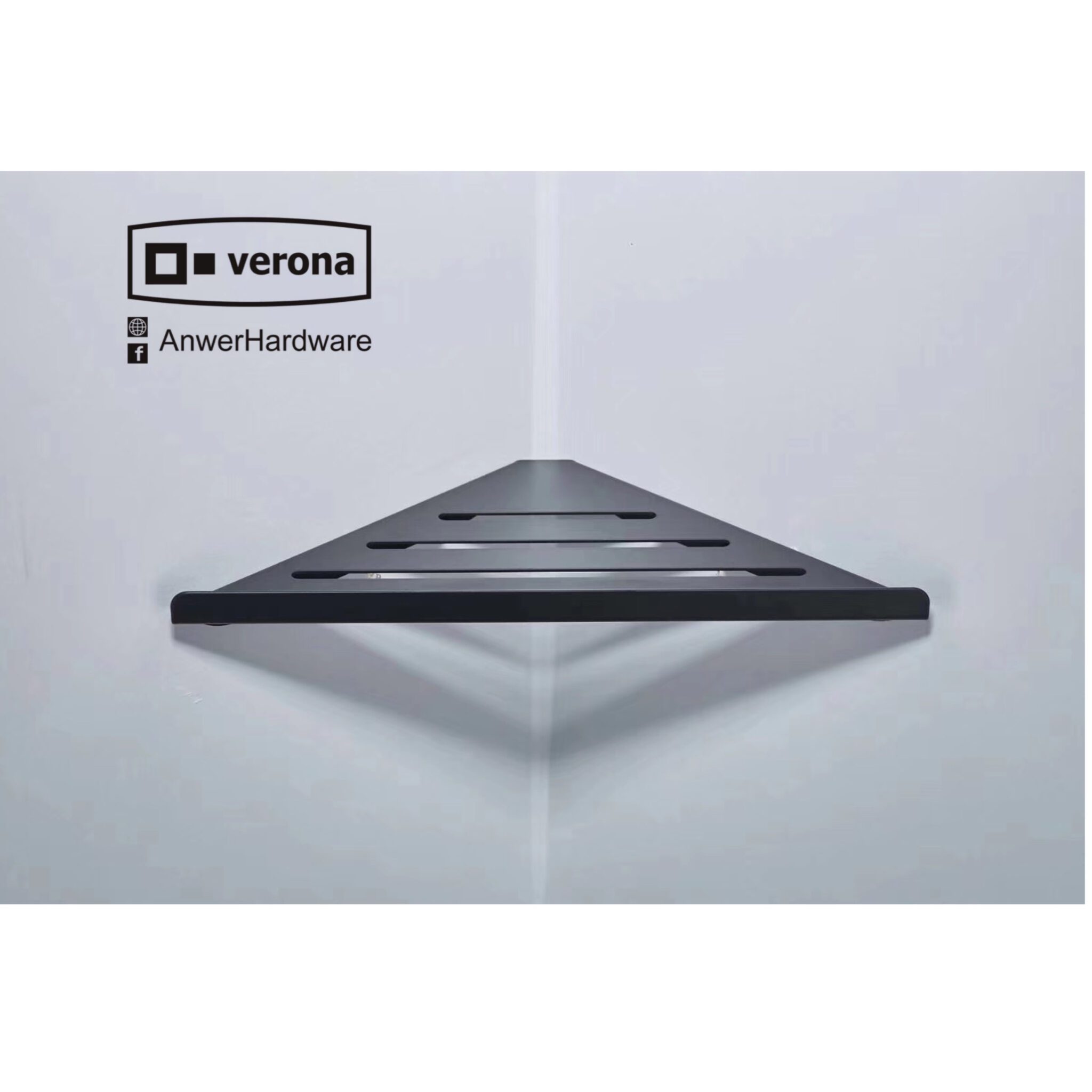 VERONA SINGLE CORNER 304-A06 H BLACK ⋆ Anwer Hardware