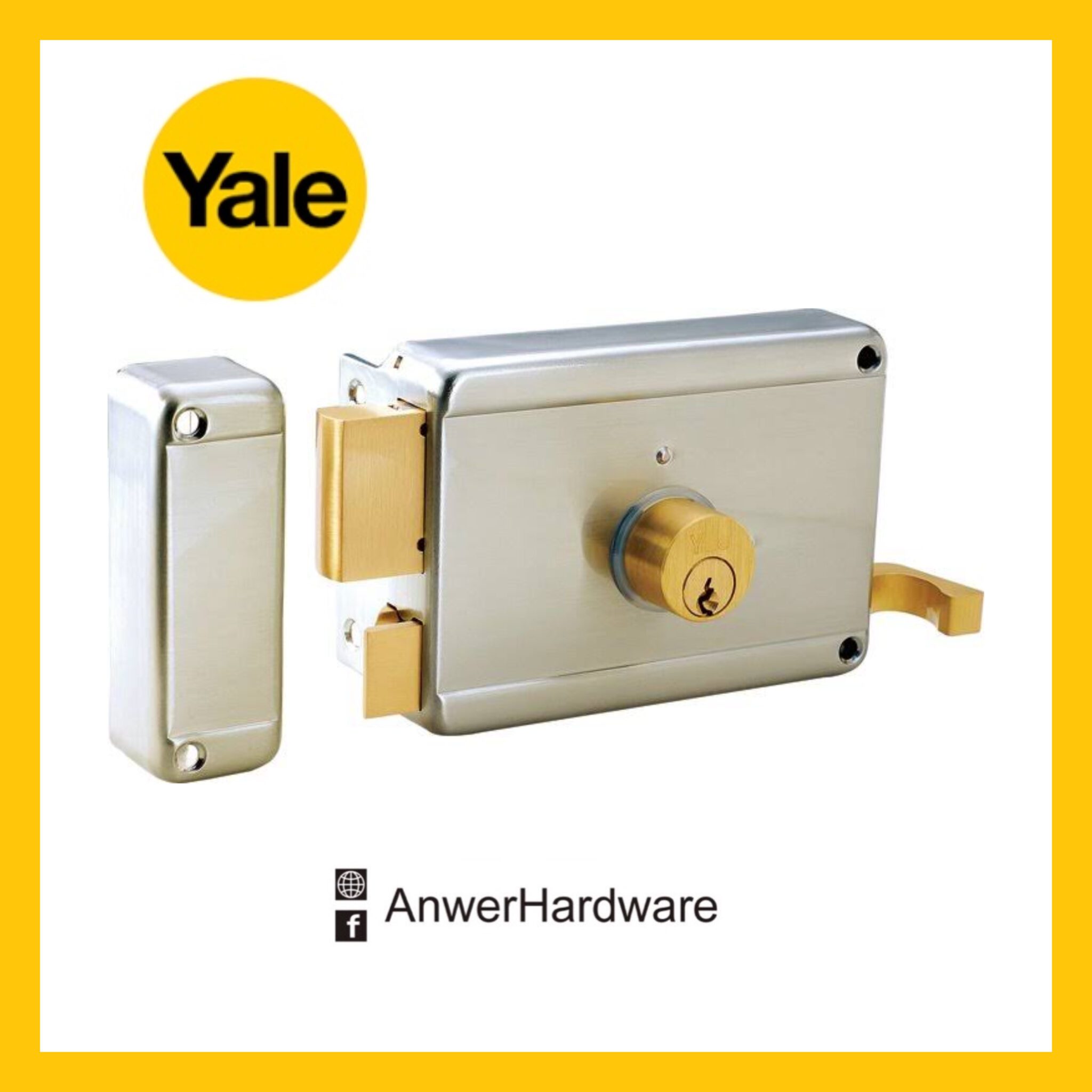 Yale Night Latch 63000602 Fixed Cylinder ⋆ Anwer Hardware