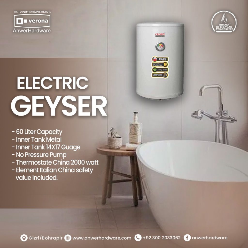 Crown Electric Geyser CR-EG14G-50 Litre ⋆ Anwer Hardware