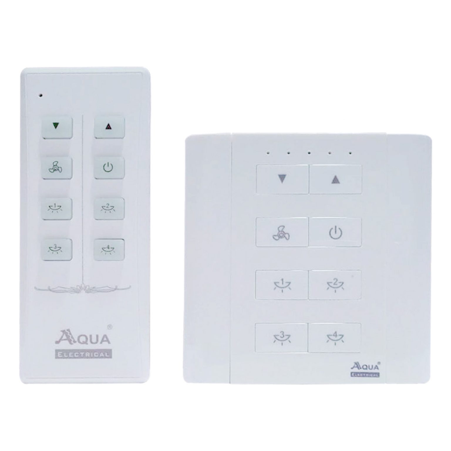 Aqua 4 Gang Plus Dimmer Remote Switch ⋆ Anwer Hardware