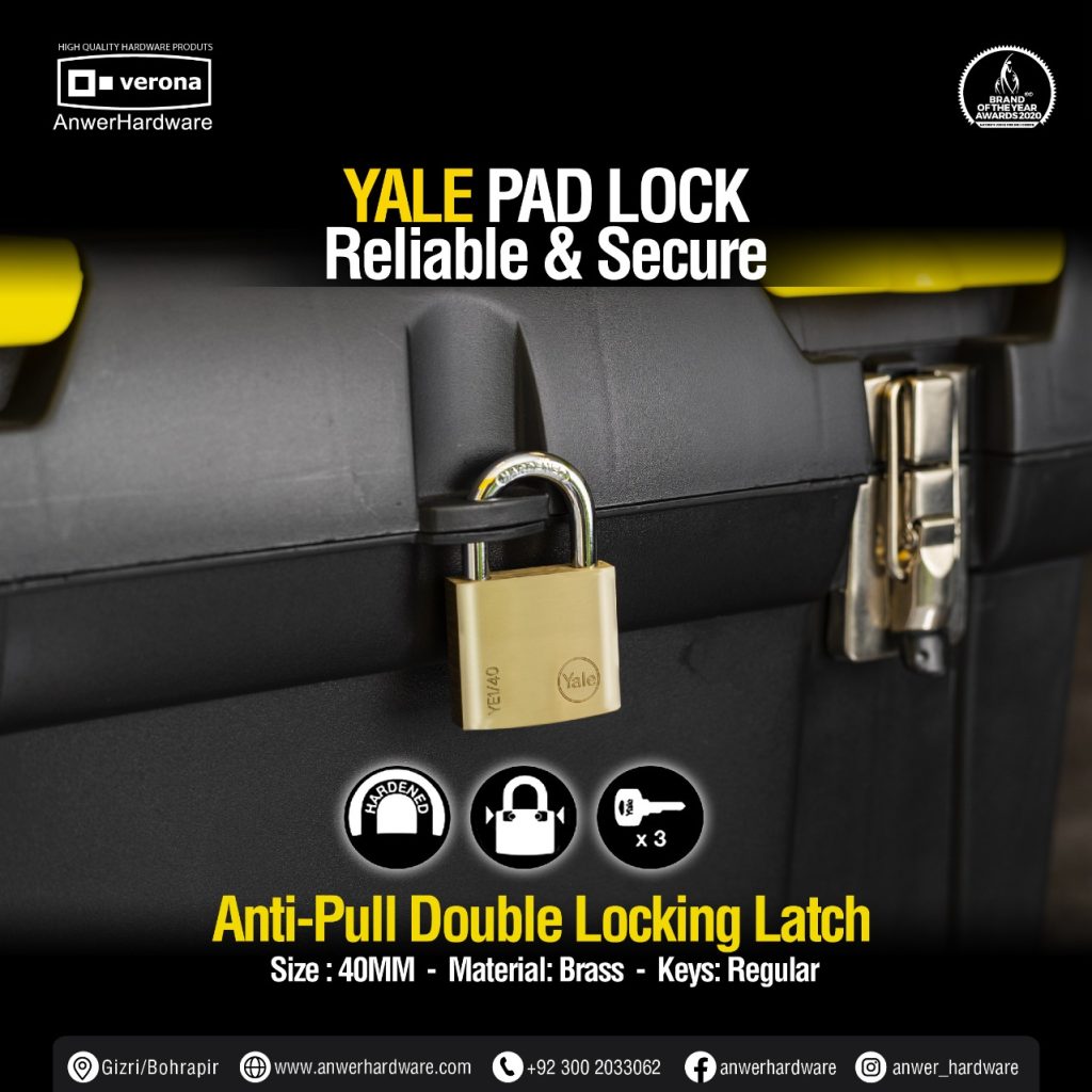 Yale Brass Pad Lock YE1 ⋆ Anwer Hardware