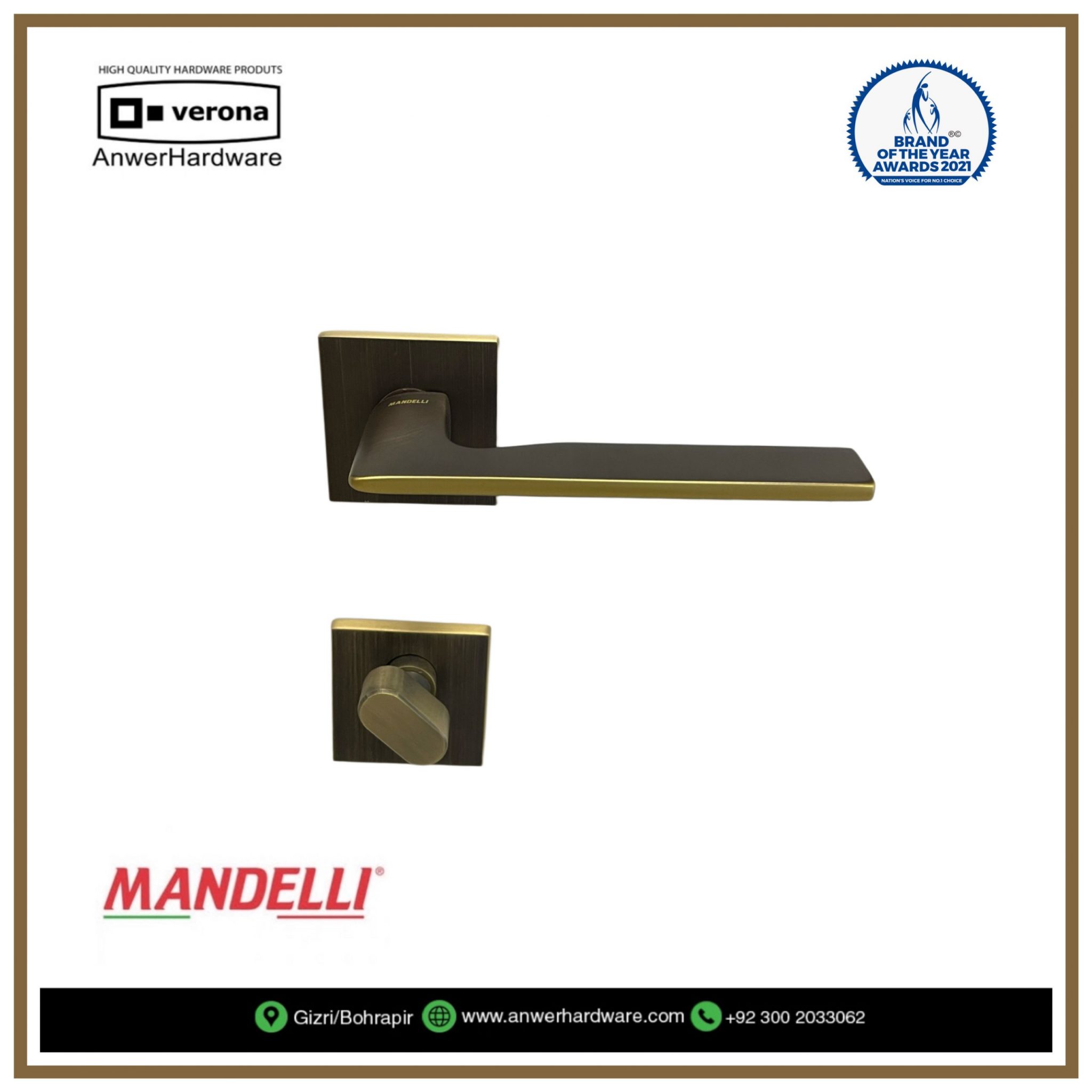 Mandelli Rosette Lock 1461 MBR ⋆ Anwer Hardware