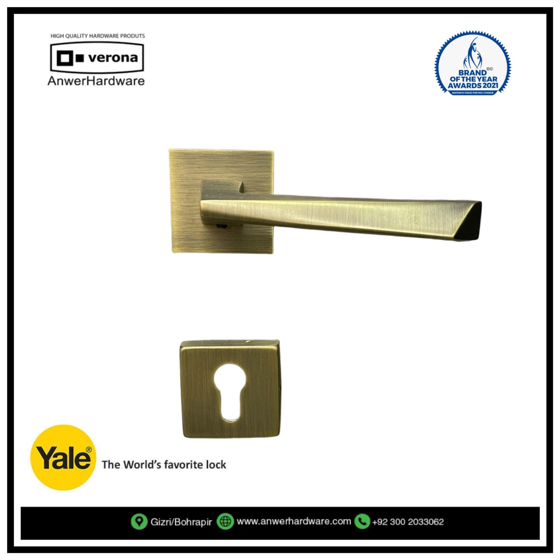 Yale Lever Handle Lock YPSL-103 ⋆ Anwer Hardware