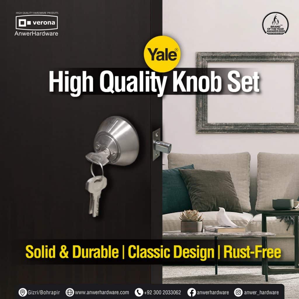 Yale Deadbolt Double Side Key SS ⋆ Anwer Hardware