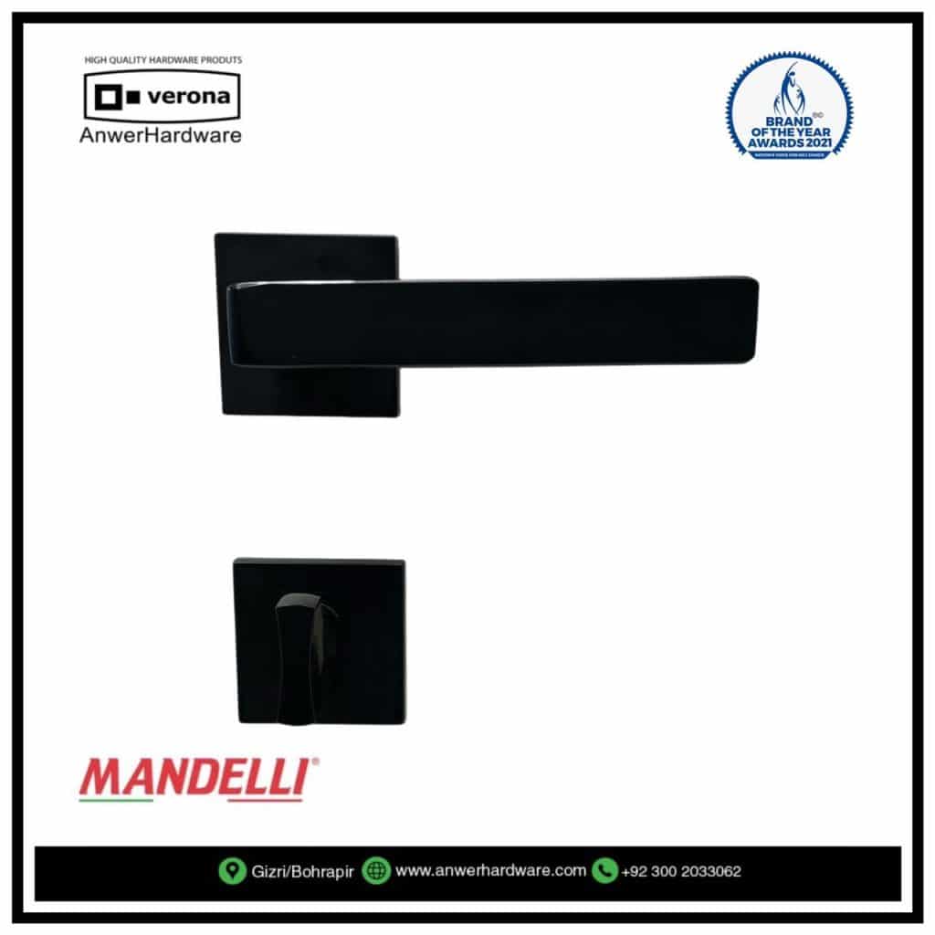 Mandelli Rosette Lock 1681 Matt Black ⋆ Anwer Hardware