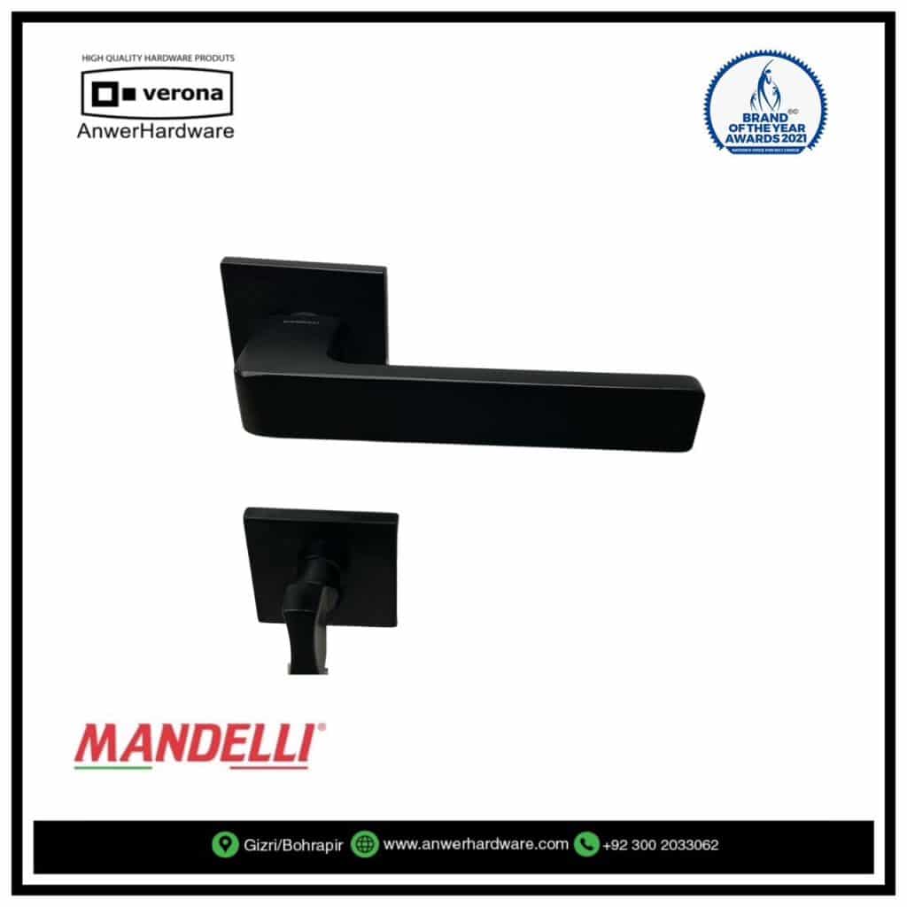 Mandelli Rosette Lock 1681 Matt Black ⋆ Anwer Hardware