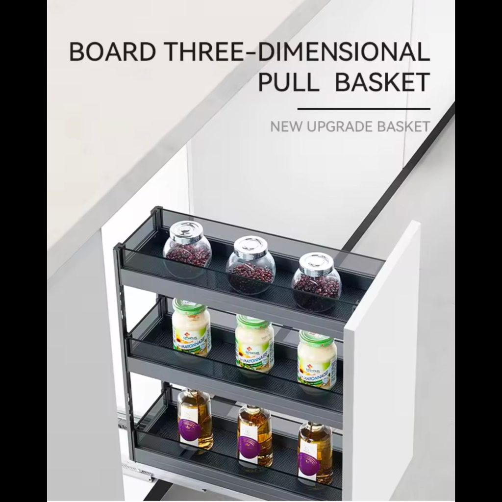 Verona Storage Pull Out Basket Glass SW-3BL 200 ⋆ Anwer Hardware