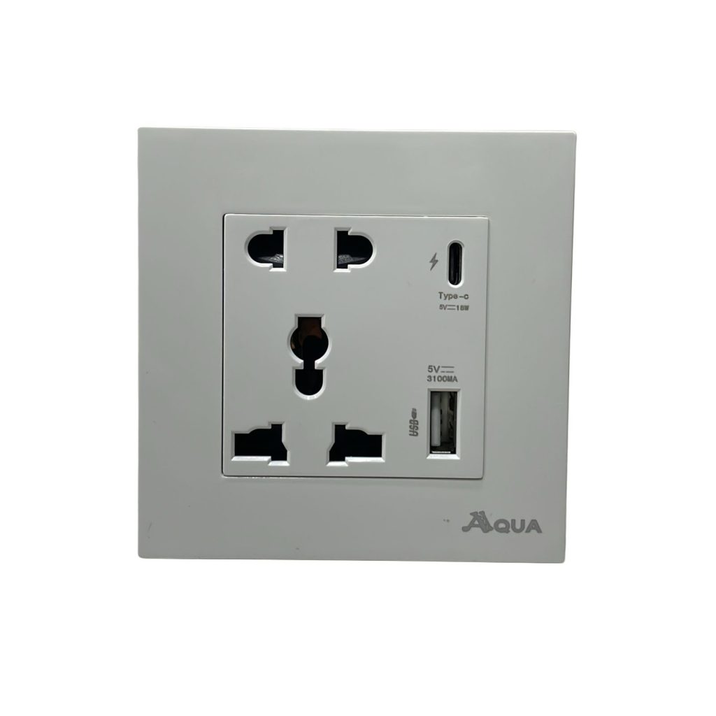 Aqua C Type+Usb+Multi Function Socket ⋆ Anwer Hardware