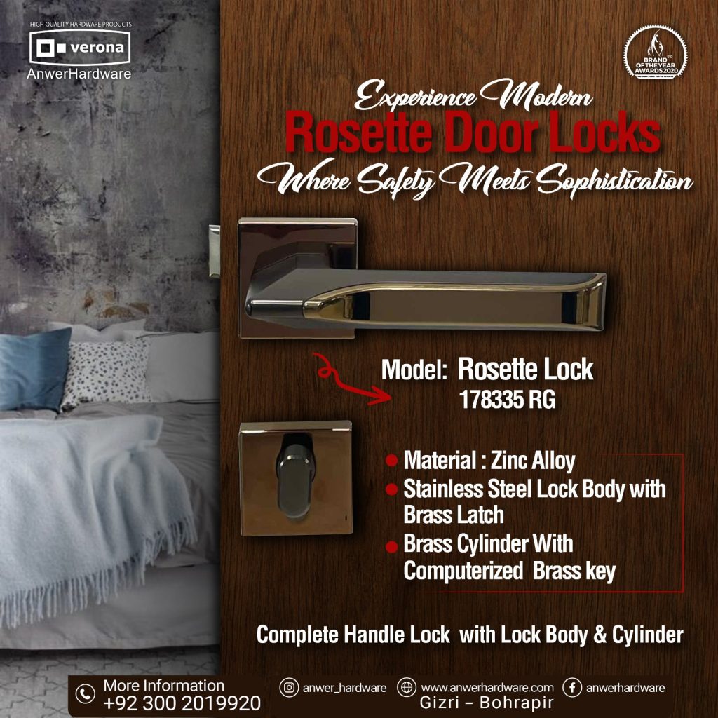 Rosette Lock 178335 RG ⋆ Anwer Hardware