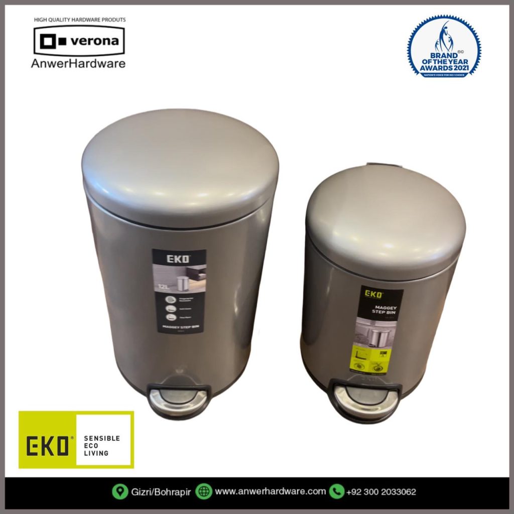 Eko Step Bin Maggey EK9213 Grey ⋆ Anwer Hardware