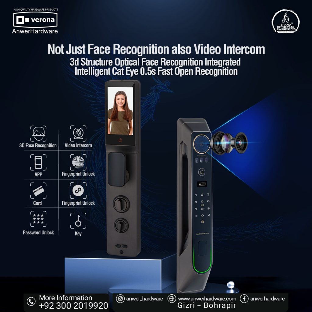 Verona 3D Face ID Smart Lock DZ018 Pro ⋆ Anwer Hardware