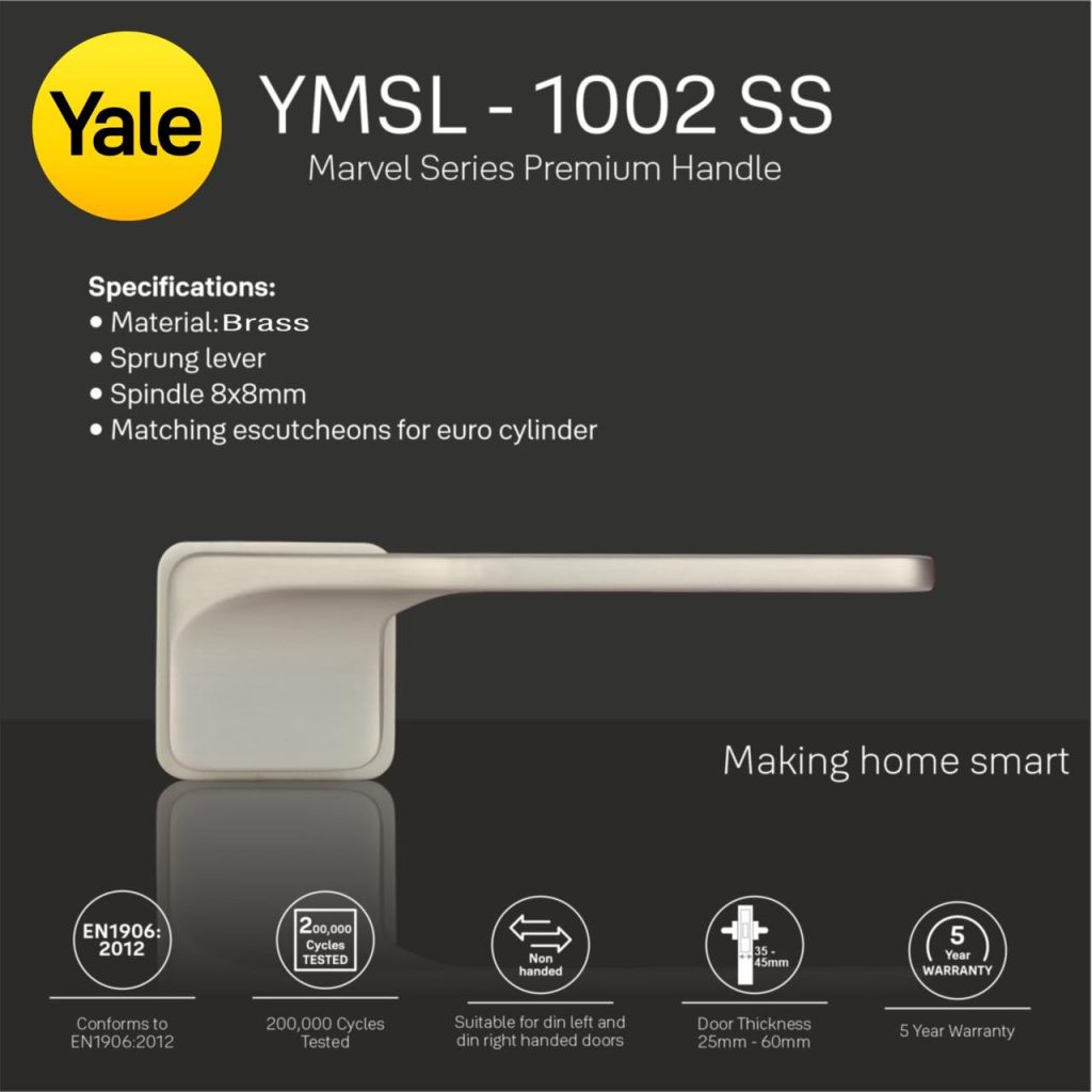 Yale Lever Handle Lock YMSL-1002-SS ⋆ Anwer Hardware