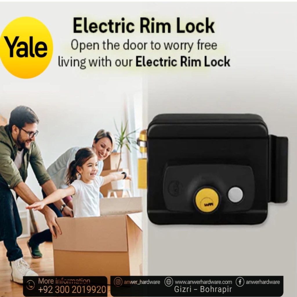 Yale Electric Rim Lock YEL200 Black ⋆ Anwer Hardware